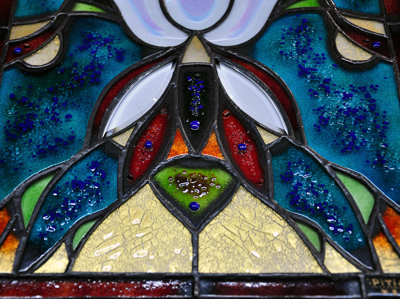 Vitralii si Mozaic Stained glass with gold and crystals - Vitralii si ...