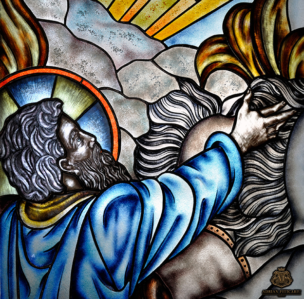 Vitralii si Mozaic Catholic stained glass with St. Elijah - Vitralii si ...