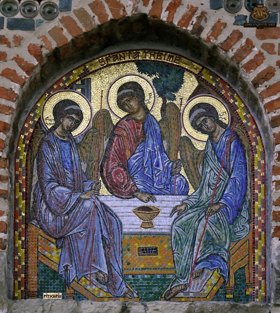 Vitralii si Mozaic Mosaic Icon with "Holy Trinity" - Vitralii si Mozaic